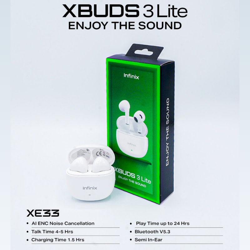Infinix Xbuds 3 Lite True Wireless Earbuds XE33 Price in Pakistan ...